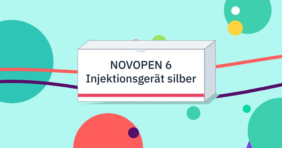 Symbolbild: Packung mit der Aufschrift NOVOPEN 6 Injektionsgerät silber (PZN 18222161) – Verfügbarkeit und Bezug in Apotheken in Frankfurt am Main