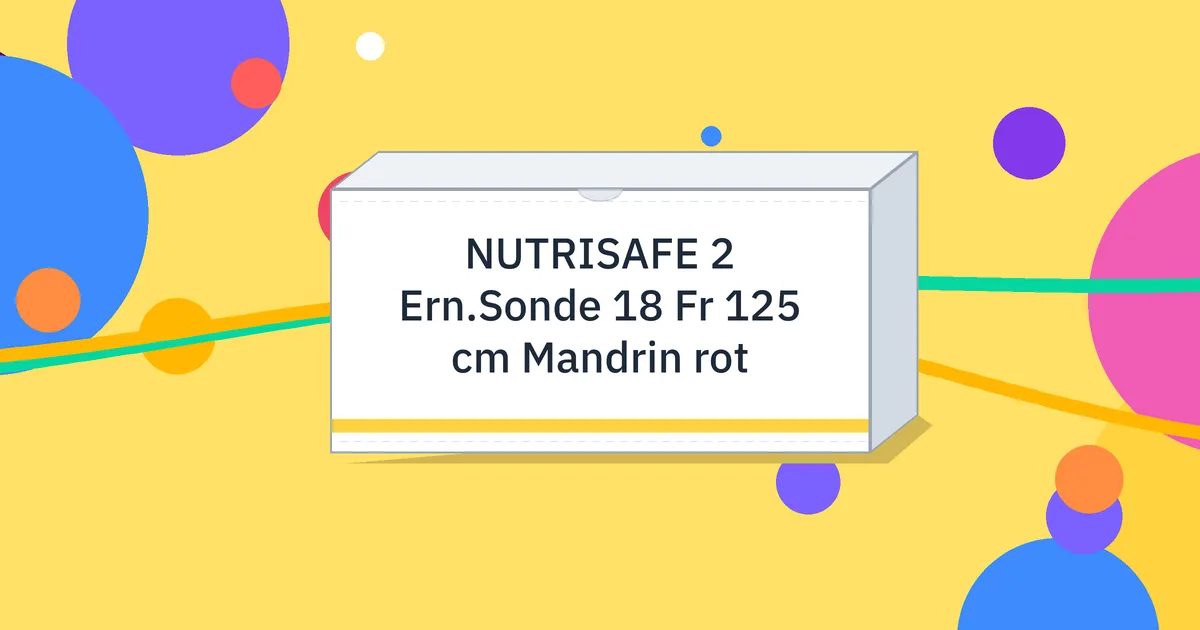 Symbolbild: Packung mit der Aufschrift NUTRISAFE 2 Ern.Sonde 18 Fr 125 cm Mandrin rot (PZN 09646979) – Verfügbarkeit und Bezug in Apotheken in Frankfurt am Main