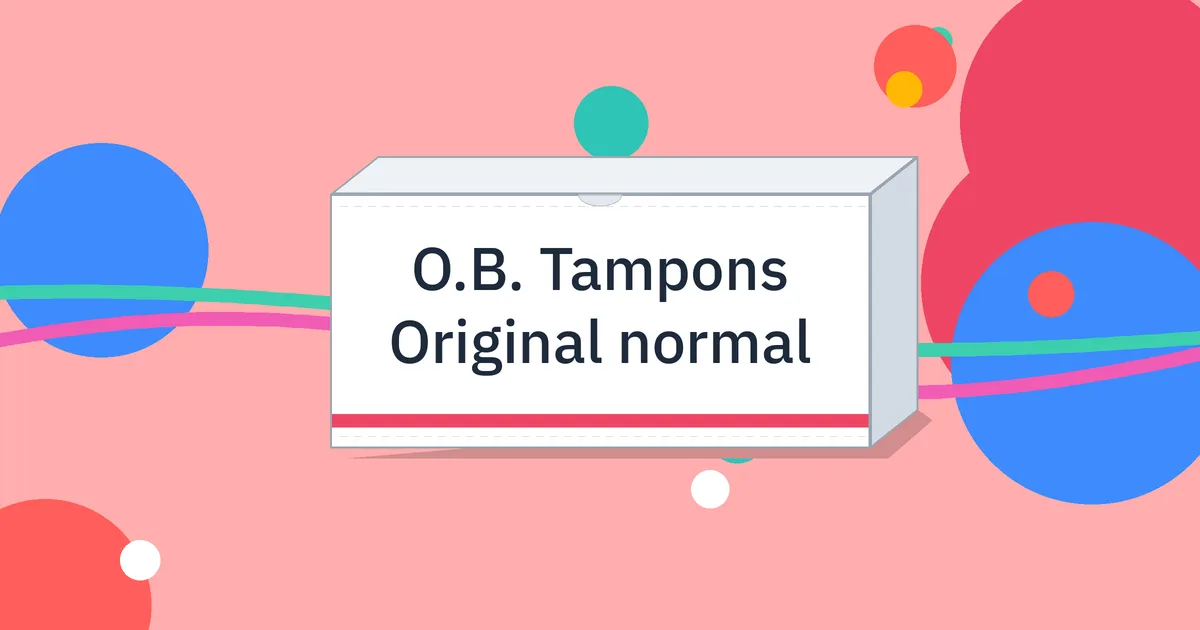 Symbolbild: Packung mit der Aufschrift O.B. Tampons Original normal (PZN 10715800) – Verfügbarkeit und Bezug in Apotheken in Frankfurt am Main