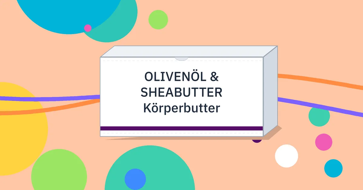 Symbolbild: Packung mit der Aufschrift OLIVENÖL & SHEABUTTER Körperbutter (PZN 09606744) – Verfügbarkeit und Bezug in Apotheken in Frankfurt am Main