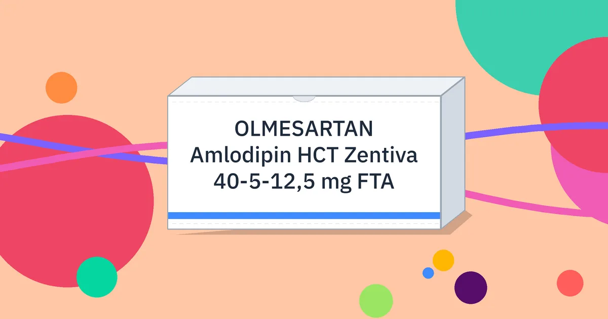 Symbolbild: Packung mit der Aufschrift OLMESARTAN Amlodipin HCT Zentiva 40-5-12,5 mg FTA (PZN 16632558) – Verfügbarkeit und Bezug in Apotheken in Frankfurt am Main