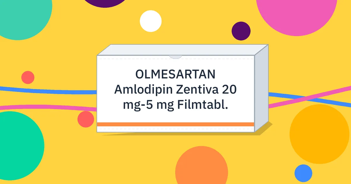 Symbolbild: Packung mit der Aufschrift OLMESARTAN Amlodipin Zentiva 20 mg-5 mg Filmtabl. (PZN 13895613) – Verfügbarkeit und Bezug in Apotheken in Frankfurt am Main