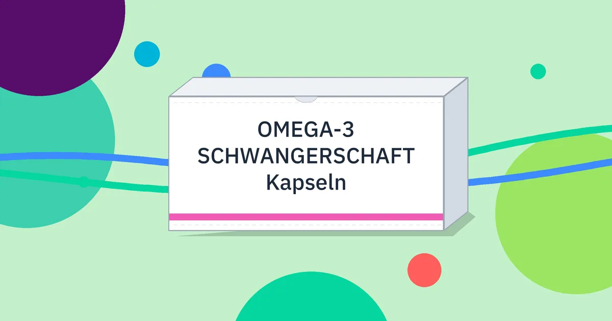 Symbolbild: Packung mit der Aufschrift OMEGA-3 SCHWANGERSCHAFT Kapseln (PZN 16166895) – Verfügbarkeit und Bezug in Apotheken in Frankfurt am Main