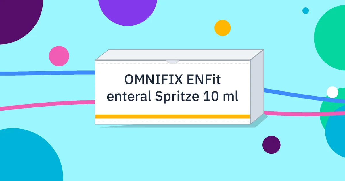 Symbolbild: Packung mit der Aufschrift OMNIFIX ENFit enteral Spritze 10 ml (PZN 20000893) – Verfügbarkeit und Bezug in Apotheken in Frankfurt am Main