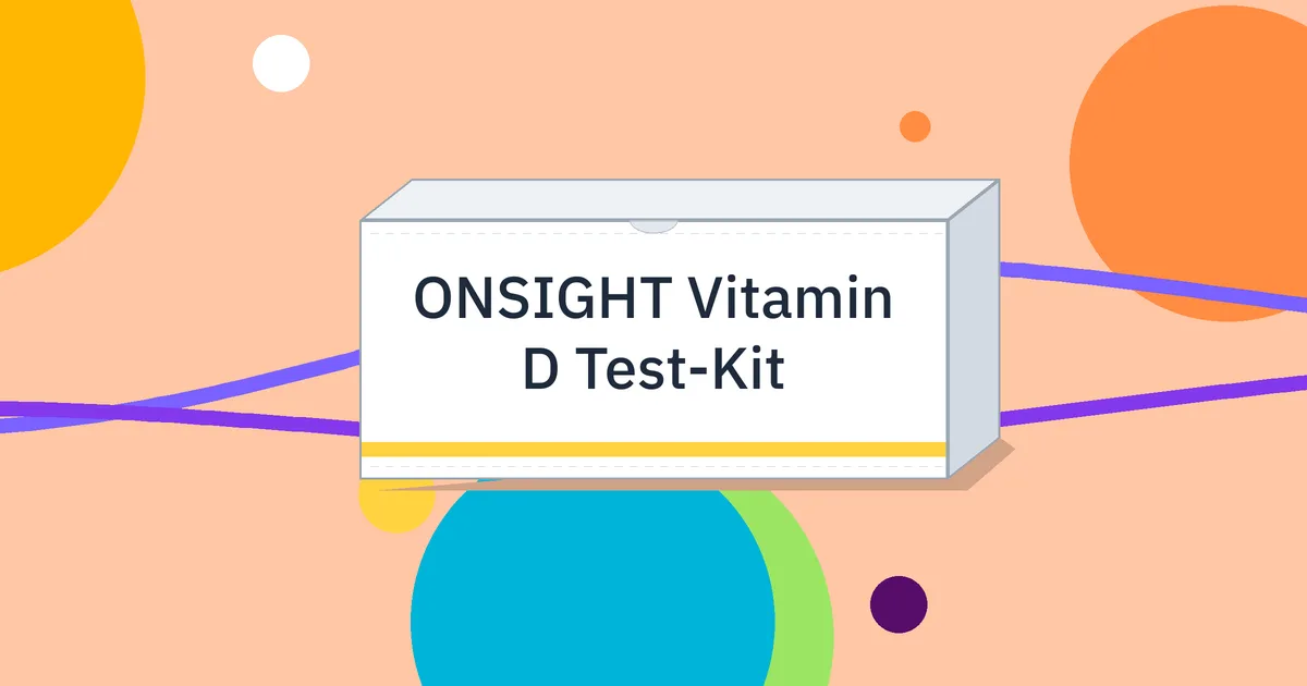 Symbolbild: Packung mit der Aufschrift ONSIGHT Vitamin D Test-Kit (PZN 20131856) – Verfügbarkeit und Bezug in Apotheken in Frankfurt am Main
