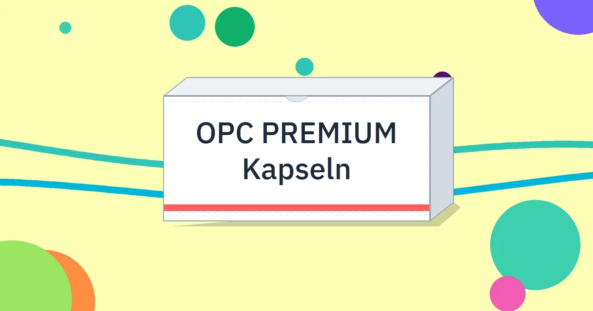 Symbolbild: Packung mit der Aufschrift OPC PREMIUM Kapseln (PZN 18427420) – Verfügbarkeit und Bezug in Apotheken in Frankfurt am Main