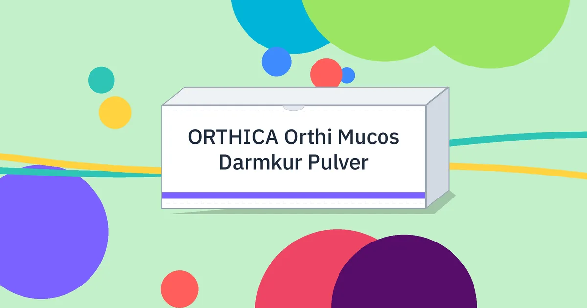 Symbolbild: Packung mit der Aufschrift ORTHICA Orthi Mucos Darmkur Pulver (PZN 13860230) – Verfügbarkeit und Bezug in Apotheken in Frankfurt am Main