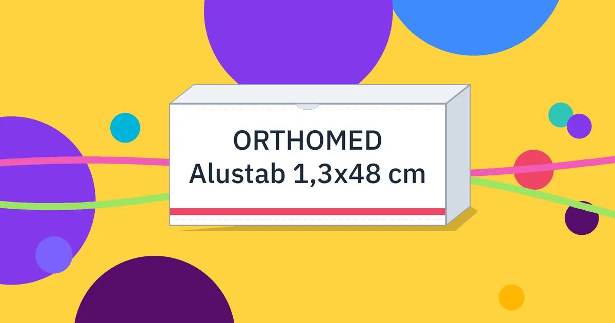Symbolbild: Packung mit der Aufschrift ORTHOMED Alustab 1,3x48 cm (PZN 20025551) – Verfügbarkeit und Bezug in Apotheken in Frankfurt am Main