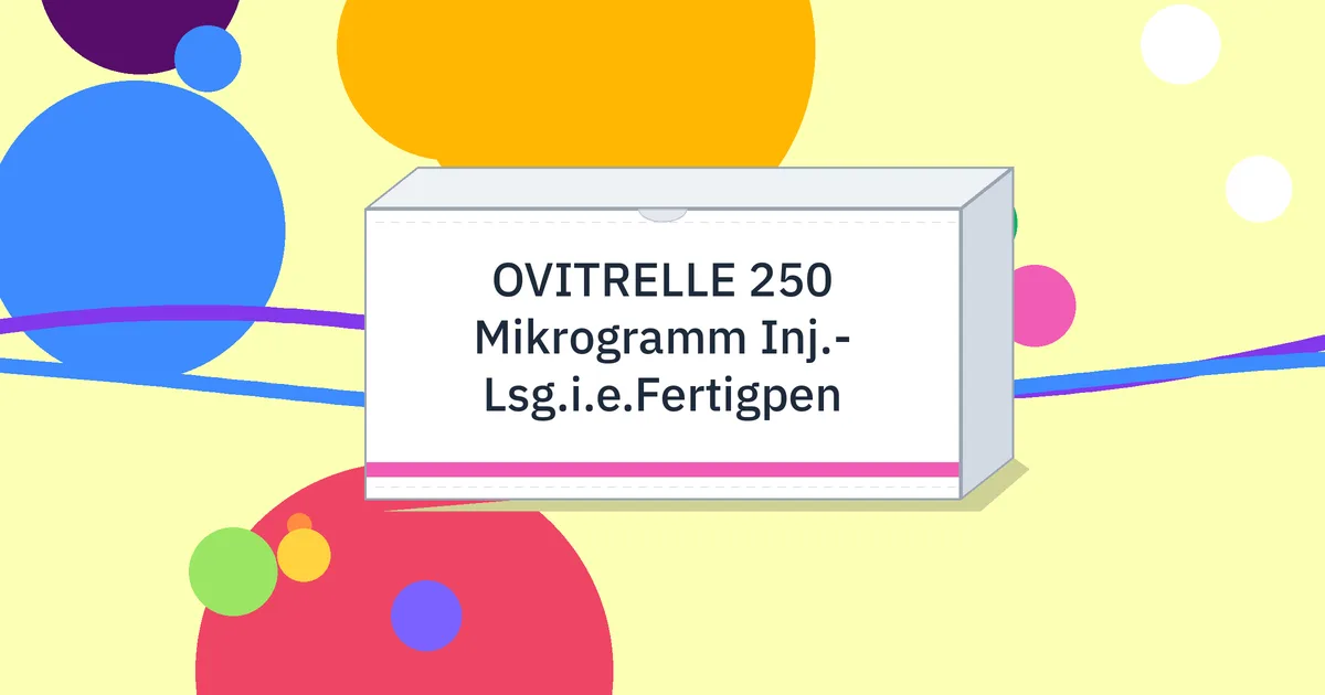 Symbolbild: Packung mit der Aufschrift OVITRELLE 250 Mikrogramm Inj.-Lsg.i.e.Fertigpen (PZN 13875875) – Verfügbarkeit und Bezug in Apotheken in Frankfurt am Main