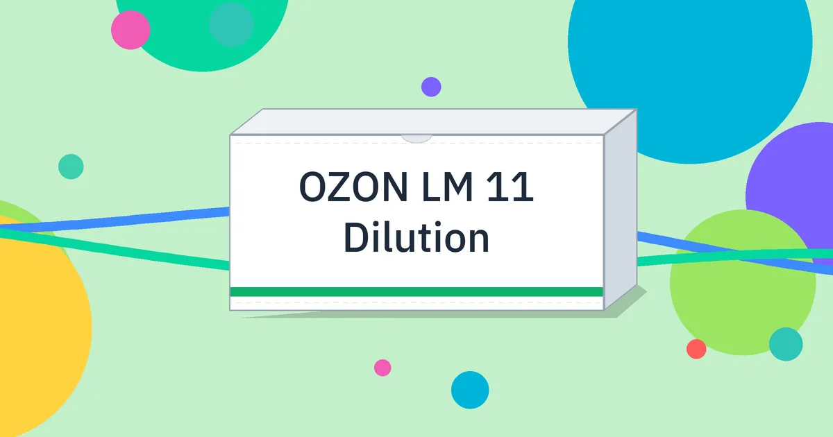 Symbolbild: Packung mit der Aufschrift OZON LM 11 Dilution (PZN 12974457) – Verfügbarkeit und Bezug in Apotheken in Frankfurt am Main