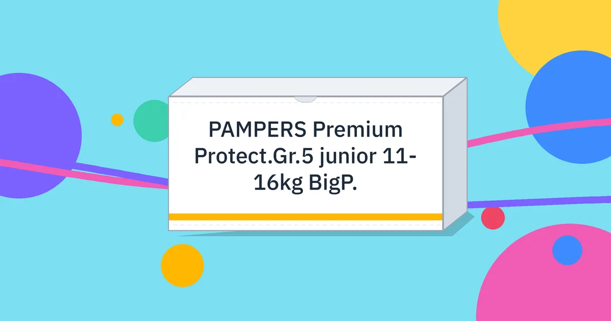Symbolbild: Packung mit der Aufschrift PAMPERS Premium Protect.Gr.5 junior 11-16kg BigP. (PZN 19373063) – Verfügbarkeit und Bezug in Apotheken in Frankfurt am Main