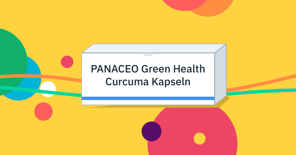 Symbolbild: Packung mit der Aufschrift PANACEO Green Health Curcuma Kapseln (PZN 18228962) – Verfügbarkeit und Bezug in Apotheken in Frankfurt am Main