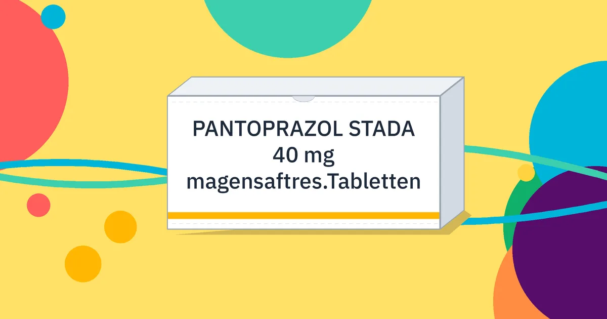 Symbolbild: Packung mit der Aufschrift PANTOPRAZOL STADA 40 mg magensaftres.Tabletten (PZN 01162271) – Verfügbarkeit und Bezug in Apotheken in Frankfurt am Main