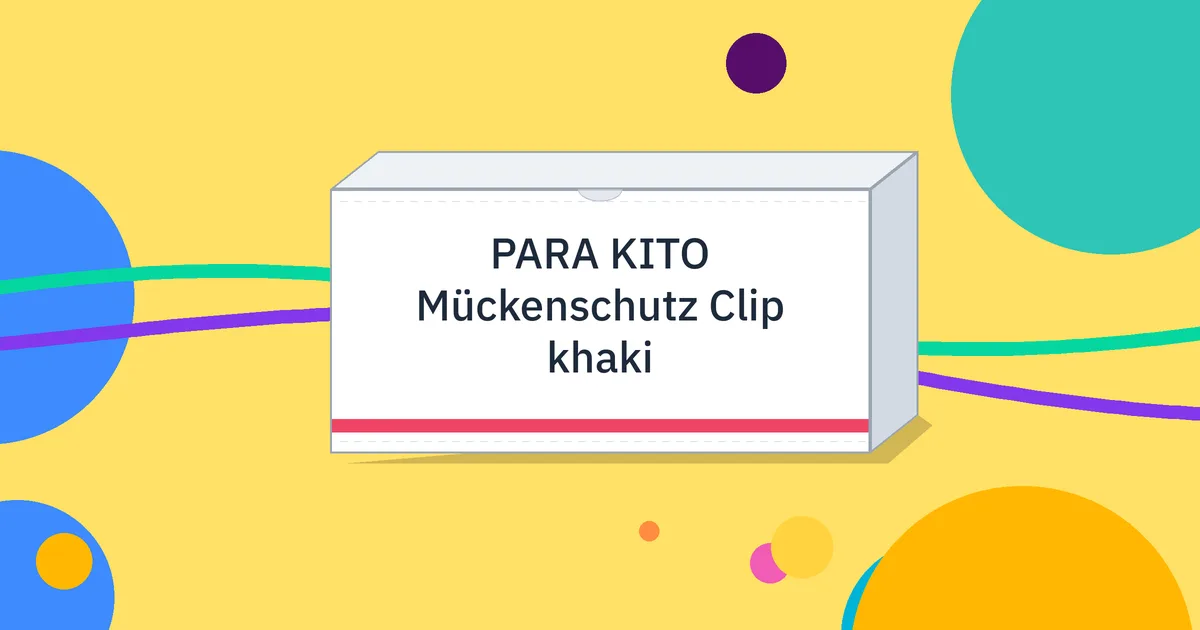 Symbolbild: Packung mit der Aufschrift PARA KITO Mückenschutz Clip khaki (PZN 19800588) – Verfügbarkeit und Bezug in Apotheken in Frankfurt am Main