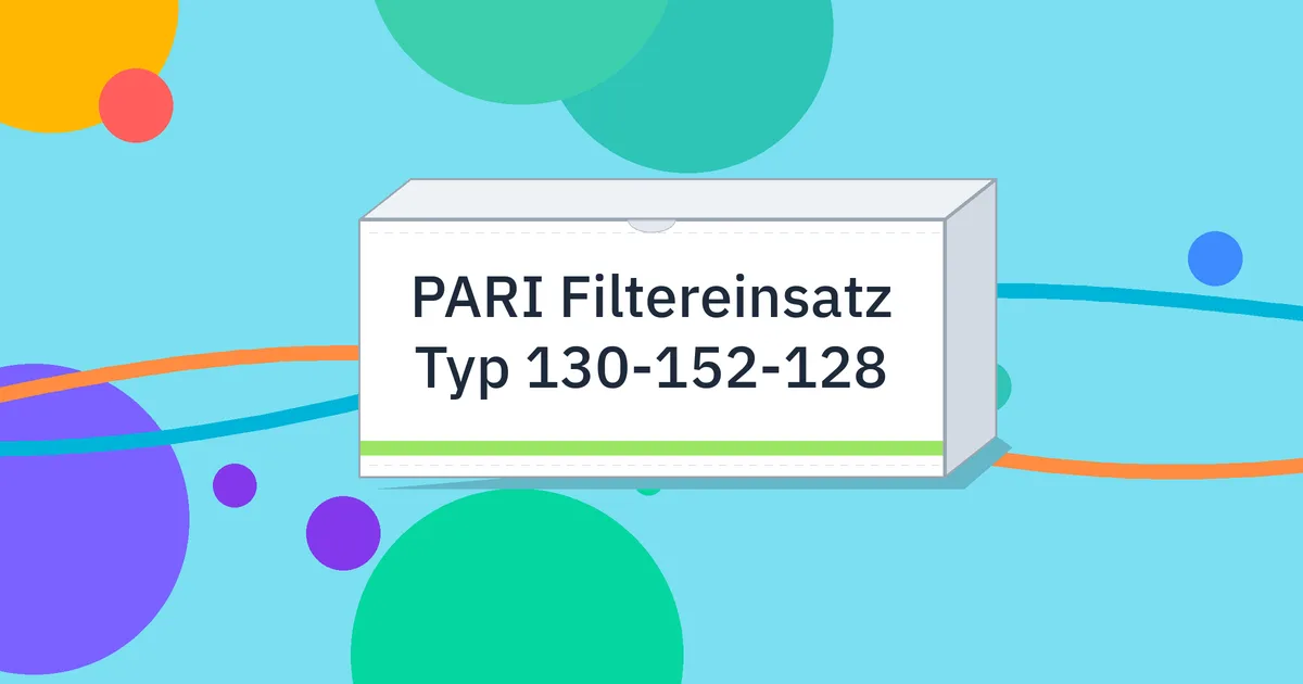 Symbolbild: Packung mit der Aufschrift PARI Filtereinsatz Typ 130-152-128 (PZN 13987901) – Verfügbarkeit und Bezug in Apotheken in Frankfurt am Main