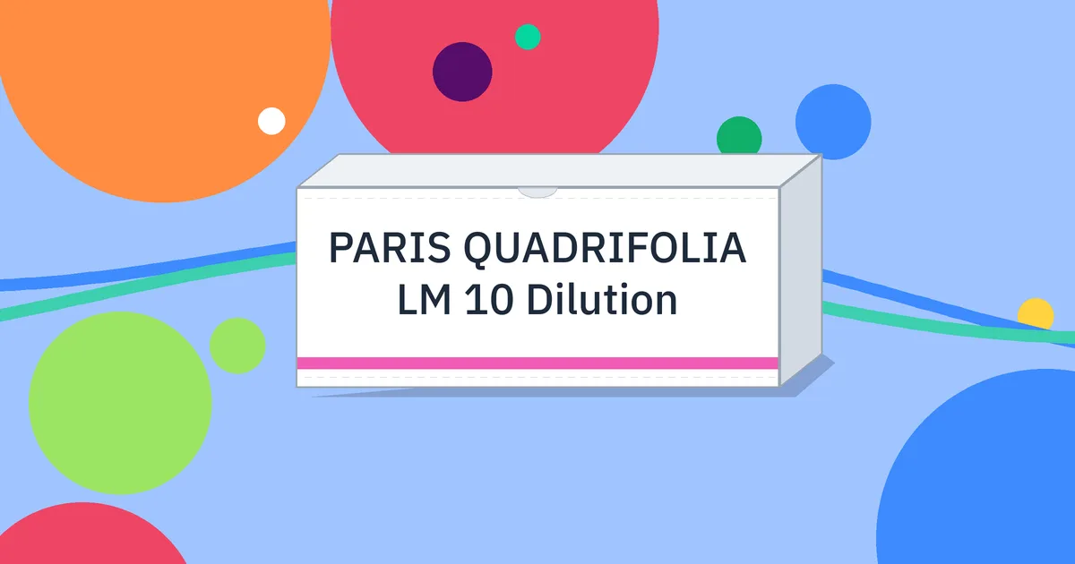 Symbolbild: Packung mit der Aufschrift PARIS QUADRIFOLIA LM 10 Dilution (PZN 13631831) – Verfügbarkeit und Bezug in Apotheken in Frankfurt am Main