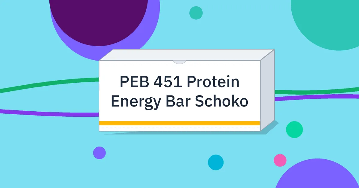 Symbolbild: Packung mit der Aufschrift PEB 451 Protein Energy Bar Schoko (PZN 07748196) – Verfügbarkeit und Bezug in Apotheken in Frankfurt am Main