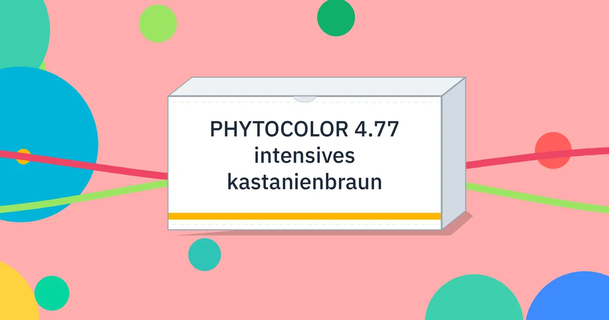Symbolbild: Packung mit der Aufschrift PHYTOCOLOR 4.77 intensives kastanienbraun (PZN 18427986) – Verfügbarkeit und Bezug in Apotheken in Frankfurt am Main