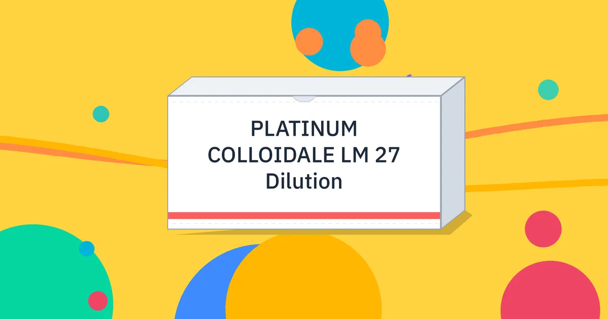 Symbolbild: Packung mit der Aufschrift PLATINUM COLLOIDALE LM 27 Dilution (PZN 13038116) – Verfügbarkeit und Bezug in Apotheken in Frankfurt am Main