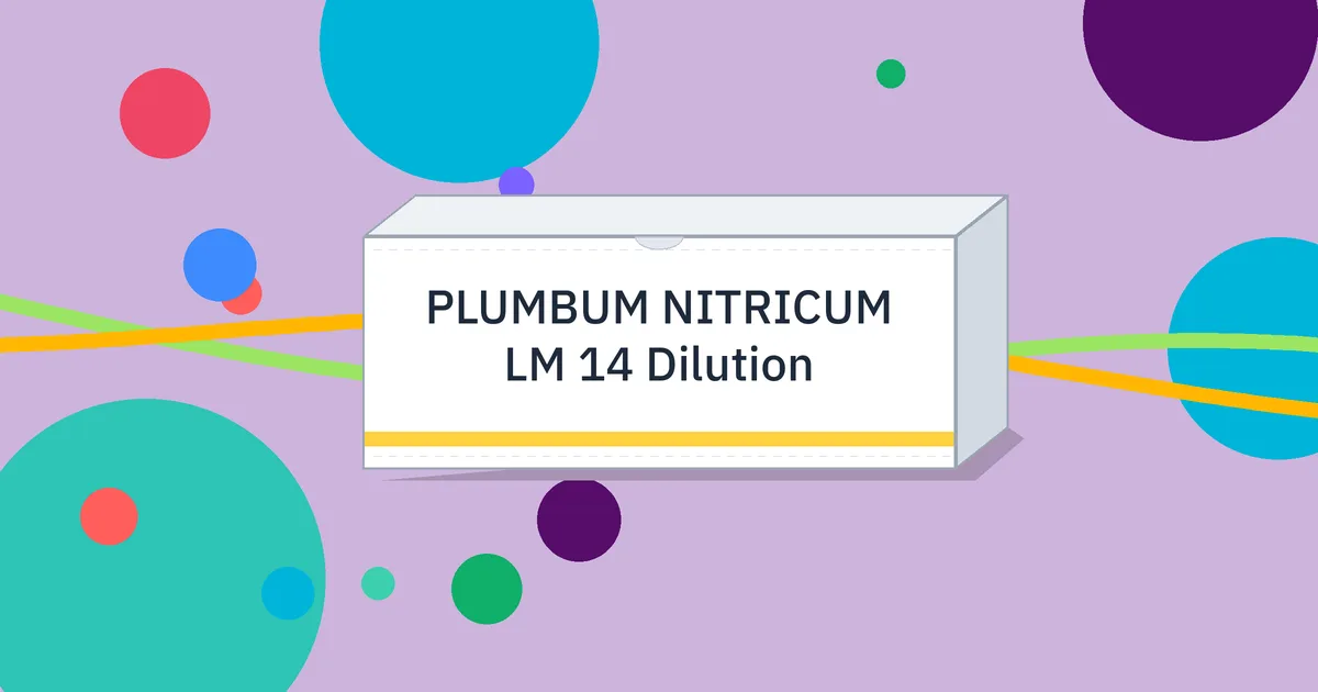 Symbolbild: Packung mit der Aufschrift PLUMBUM NITRICUM LM 14 Dilution (PZN 13042052) – Verfügbarkeit und Bezug in Apotheken in Frankfurt am Main