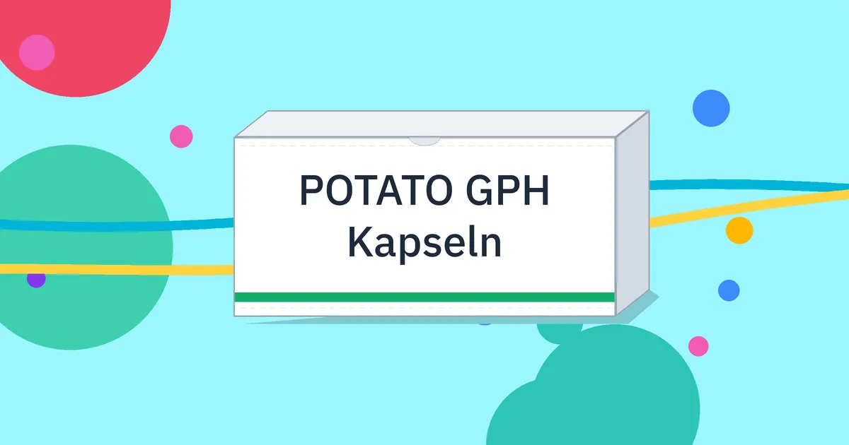 Symbolbild: Packung mit der Aufschrift POTATO GPH Kapseln (PZN 09188235) – Verfügbarkeit und Bezug in Apotheken in Frankfurt am Main