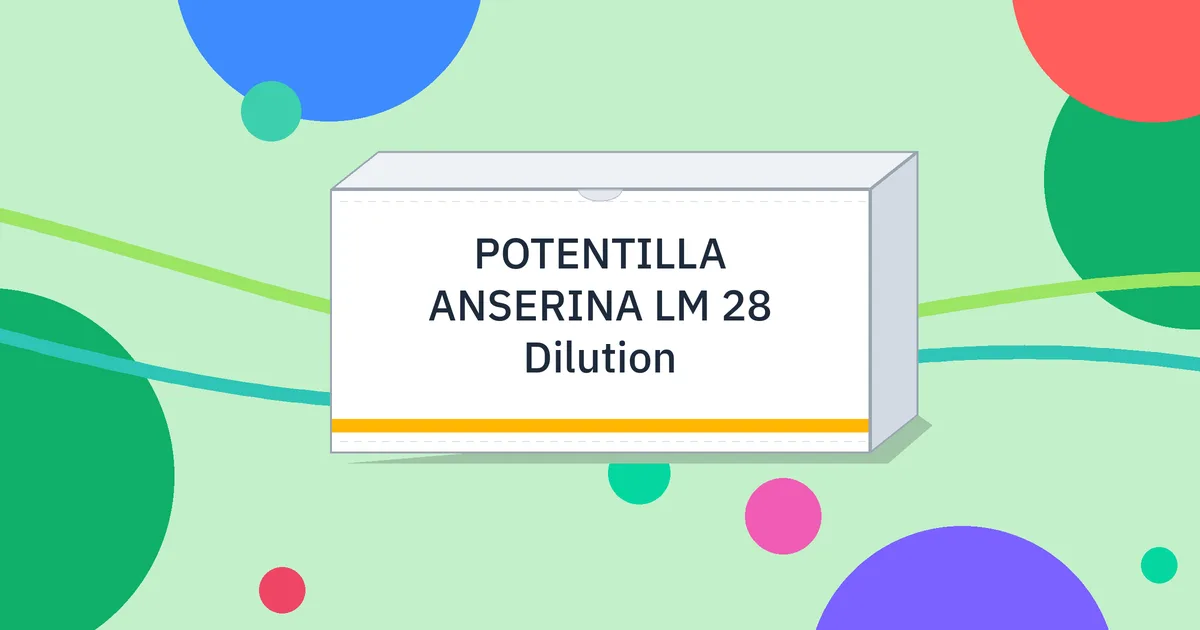 Symbolbild: Packung mit der Aufschrift POTENTILLA ANSERINA LM 28 Dilution (PZN 13665391) – Verfügbarkeit und Bezug in Apotheken in Frankfurt am Main