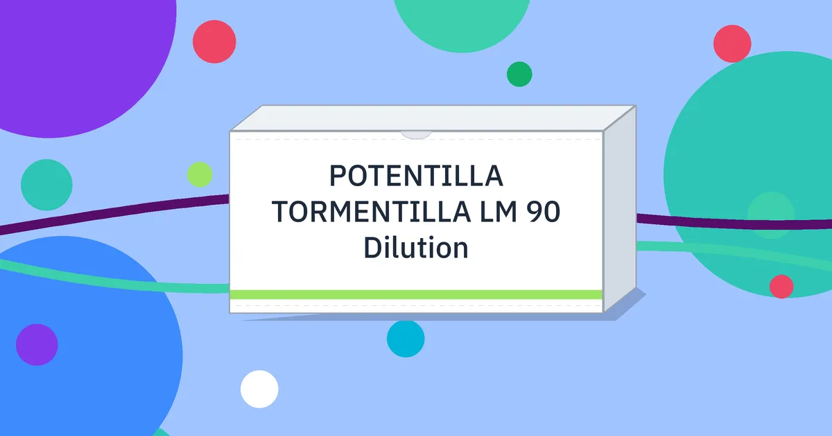 Symbolbild: Packung mit der Aufschrift POTENTILLA TORMENTILLA LM 90 Dilution (PZN 13665936) – Verfügbarkeit und Bezug in Apotheken in Frankfurt am Main