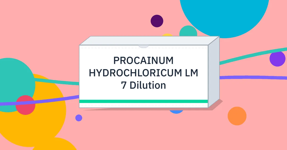 Symbolbild: Packung mit der Aufschrift PROCAINUM HYDROCHLORICUM LM 7 Dilution (PZN 13668366) – Verfügbarkeit und Bezug in Apotheken in Frankfurt am Main