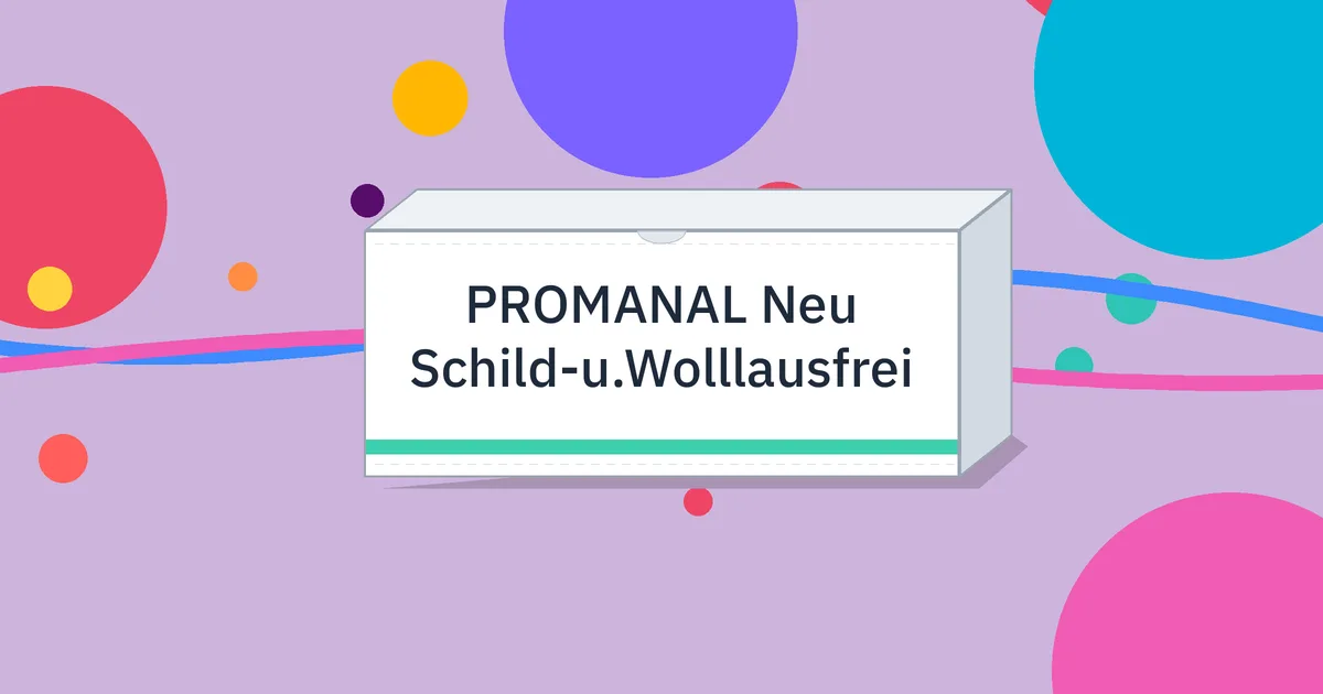 Symbolbild: Packung mit der Aufschrift PROMANAL Neu Schild-u.Wolllausfrei (PZN 04177899) – Verfügbarkeit und Bezug in Apotheken in Frankfurt am Main