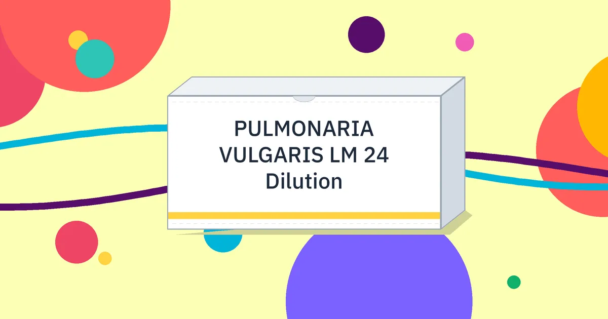 Symbolbild: Packung mit der Aufschrift PULMONARIA VULGARIS LM 24 Dilution (PZN 13670995) – Verfügbarkeit und Bezug in Apotheken in Frankfurt am Main