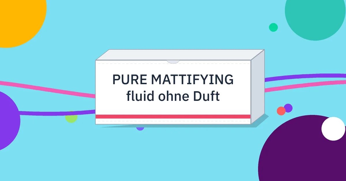 Symbolbild: Packung mit der Aufschrift PURE MATTIFYING fluid ohne Duft (PZN 13705423) – Verfügbarkeit und Bezug in Apotheken in Frankfurt am Main