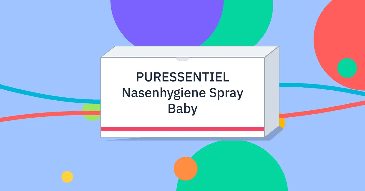 Symbolbild: Packung mit der Aufschrift PURESSENTIEL Nasenhygiene Spray Baby (PZN 19137894) – Verfügbarkeit und Bezug in Apotheken in Frankfurt am Main