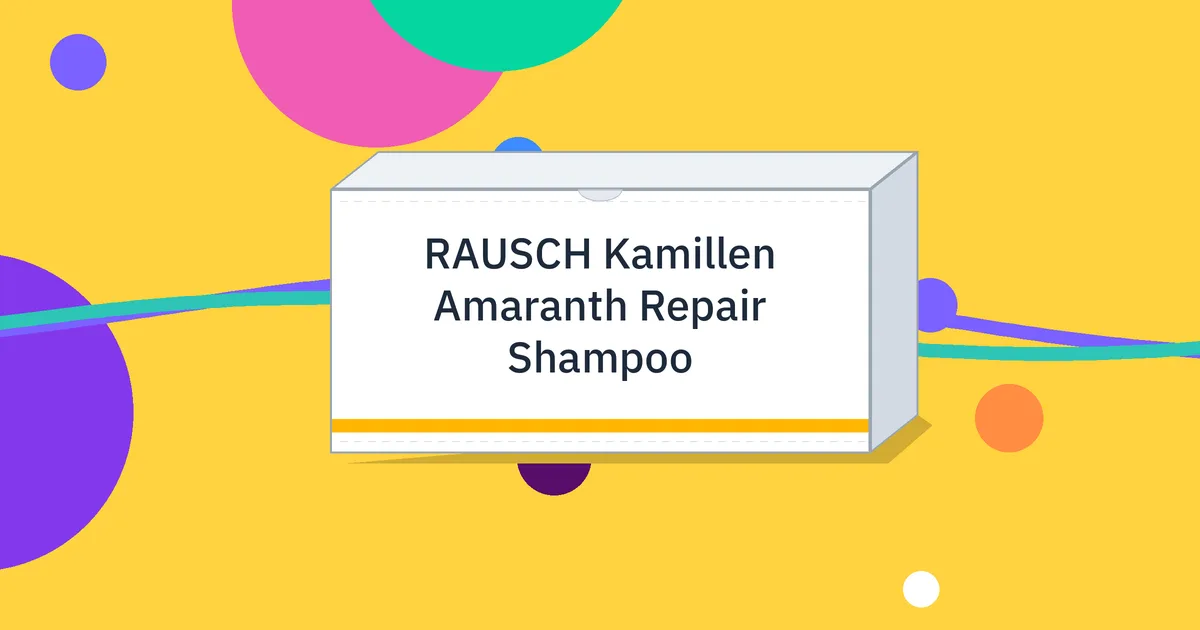 Symbolbild: Packung mit der Aufschrift RAUSCH Kamillen Amaranth Repair Shampoo (PZN 11046152) – Verfügbarkeit und Bezug in Apotheken in Frankfurt am Main