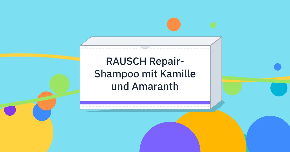 Symbolbild: Packung mit der Aufschrift RAUSCH Repair-Shampoo mit Kamille und Amaranth (PZN 18742386) – Verfügbarkeit und Bezug in Apotheken in Frankfurt am Main