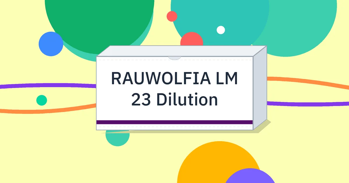 Symbolbild: Packung mit der Aufschrift RAUWOLFIA LM 23 Dilution (PZN 13046788) – Verfügbarkeit und Bezug in Apotheken in Frankfurt am Main