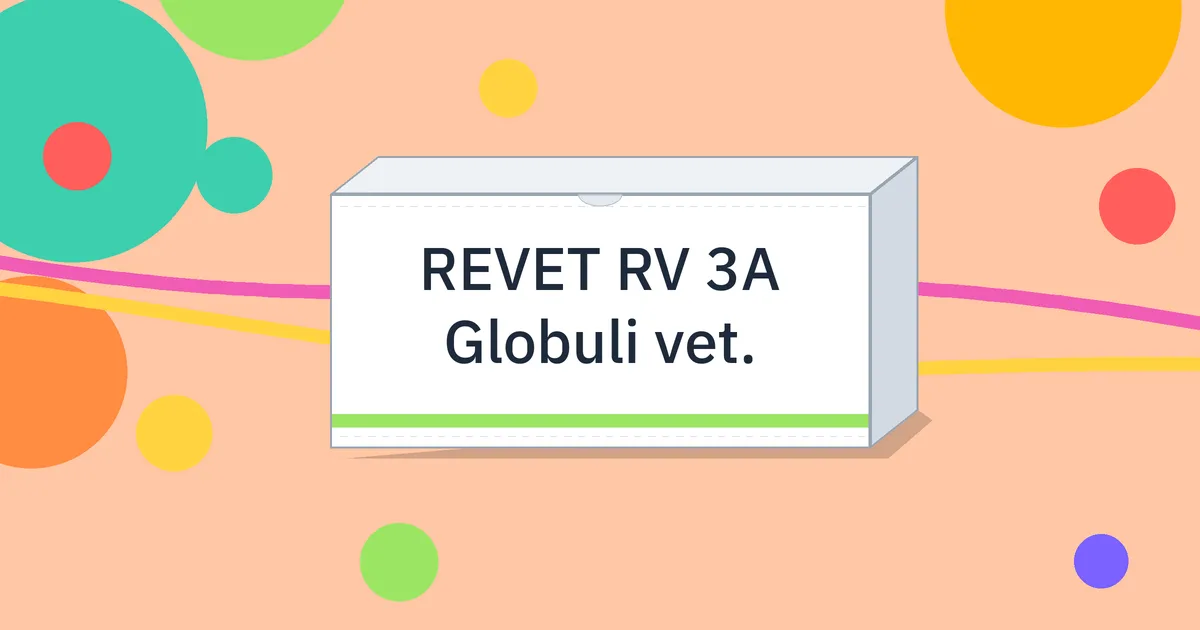 Symbolbild: Packung mit der Aufschrift REVET RV 3A Globuli vet. (PZN 08762146) – Verfügbarkeit und Bezug in Apotheken in Frankfurt am Main