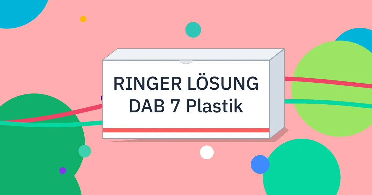 Symbolbild: Packung mit der Aufschrift RINGER LÖSUNG DAB 7 Plastik (PZN 08774190) – Verfügbarkeit und Bezug in Apotheken in Frankfurt am Main