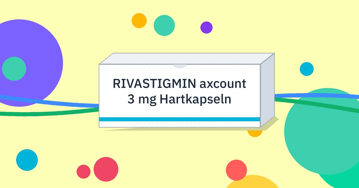 Symbolbild: Packung mit der Aufschrift RIVASTIGMIN axcount 3 mg Hartkapseln (PZN 16837869) – Verfügbarkeit und Bezug in Apotheken in Frankfurt am Main