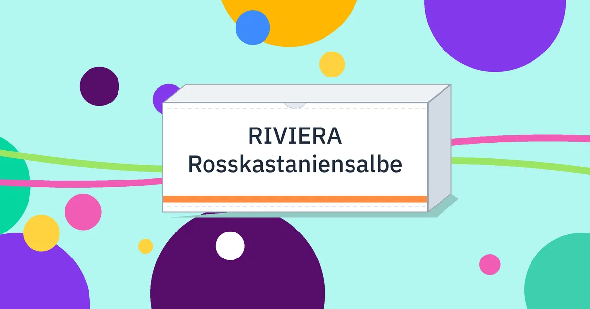 Symbolbild: Packung mit der Aufschrift RIVIERA Rosskastaniensalbe (PZN 10000840) – Verfügbarkeit und Bezug in Apotheken in Frankfurt am Main