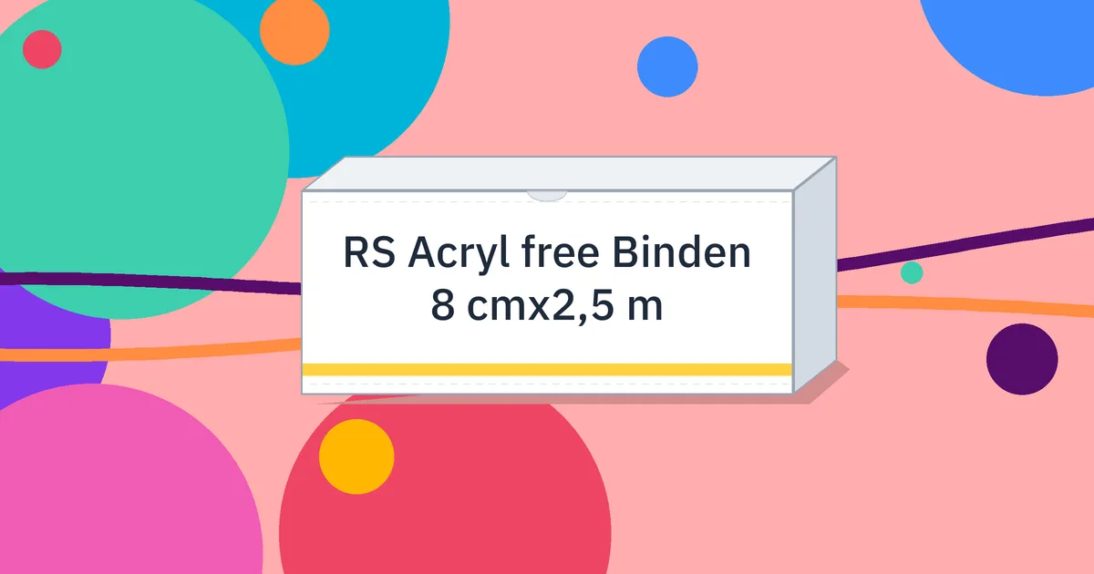 Symbolbild: Packung mit der Aufschrift RS Acryl free Binden 8 cmx2,5 m (PZN 05853339) – Verfügbarkeit und Bezug in Apotheken in Frankfurt am Main