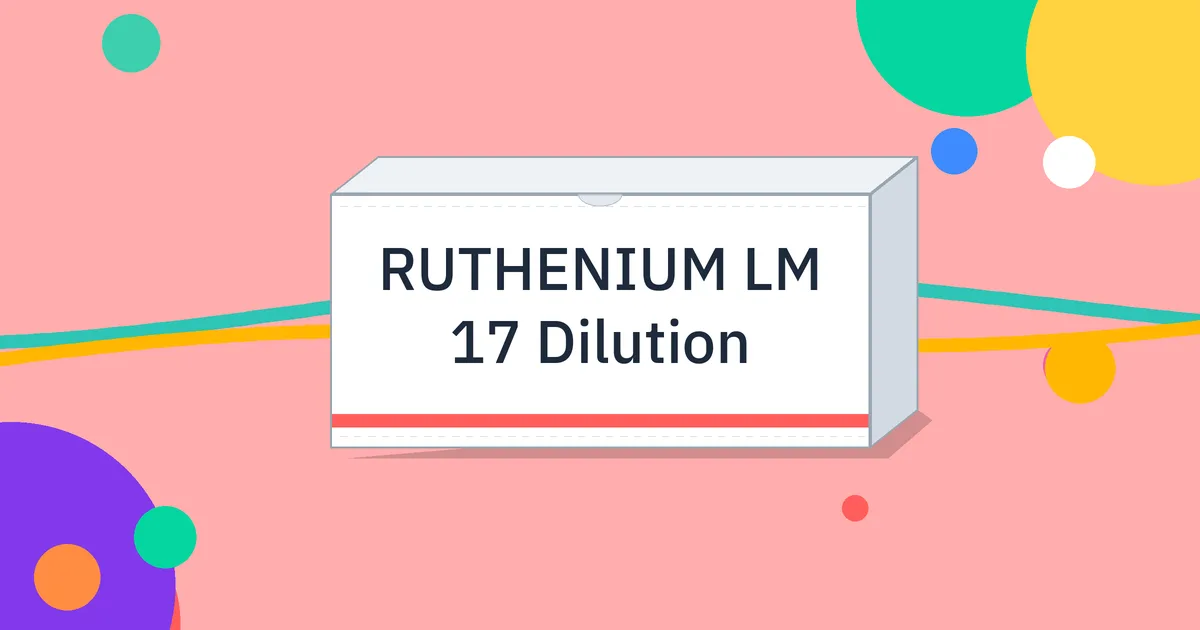 Symbolbild: Packung mit der Aufschrift RUTHENIUM LM 17 Dilution (PZN 13174196) – Verfügbarkeit und Bezug in Apotheken in Frankfurt am Main