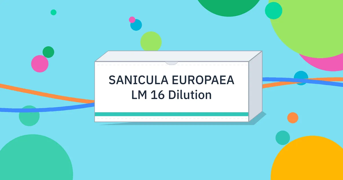 Symbolbild: Packung mit der Aufschrift SANICULA EUROPAEA LM 16 Dilution (PZN 13182215) – Verfügbarkeit und Bezug in Apotheken in Frankfurt am Main