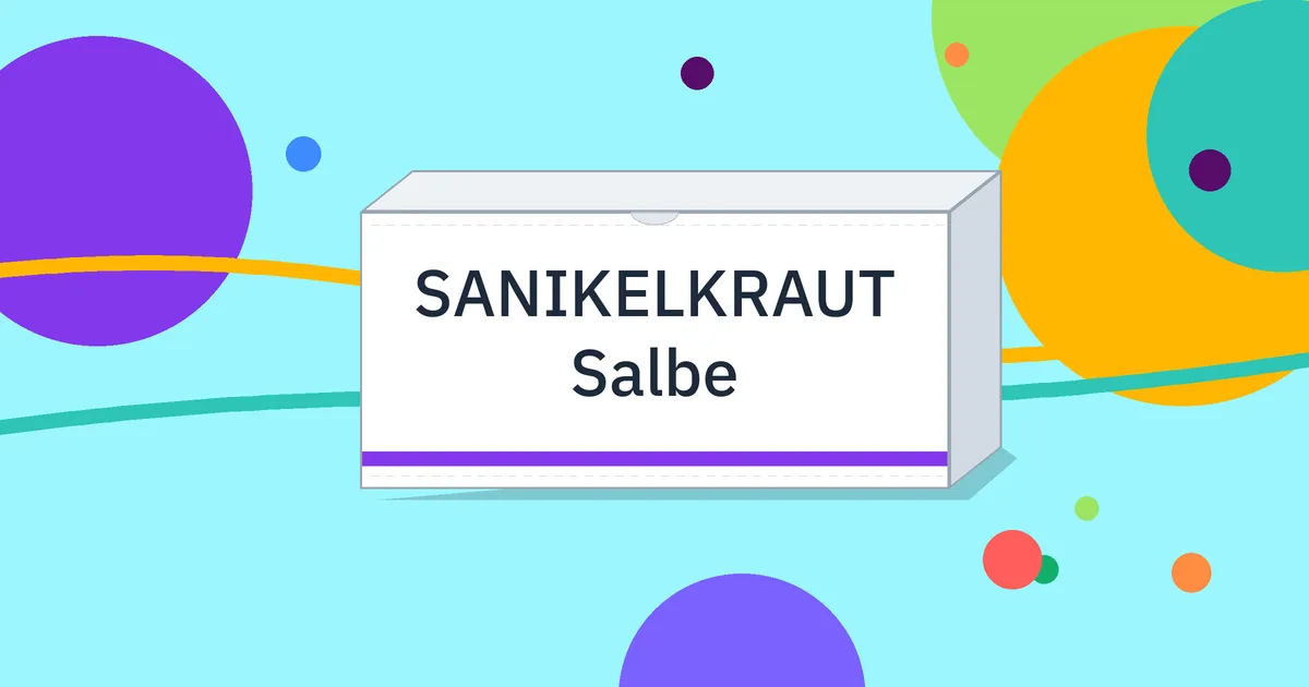 Symbolbild: Packung mit der Aufschrift SANIKELKRAUT Salbe (PZN 18301883) – Verfügbarkeit und Bezug in Apotheken in Frankfurt am Main