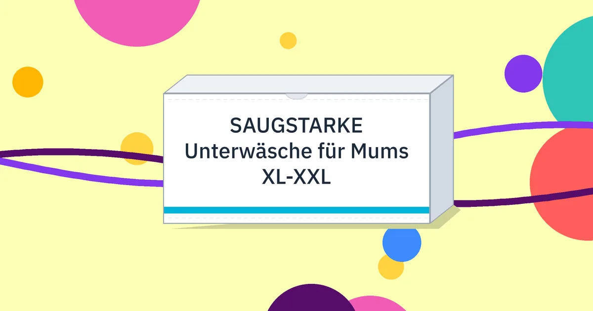 Symbolbild: Packung mit der Aufschrift SAUGSTARKE Unterwäsche für Mums XL-XXL (PZN 18331499) – Verfügbarkeit und Bezug in Apotheken in Frankfurt am Main