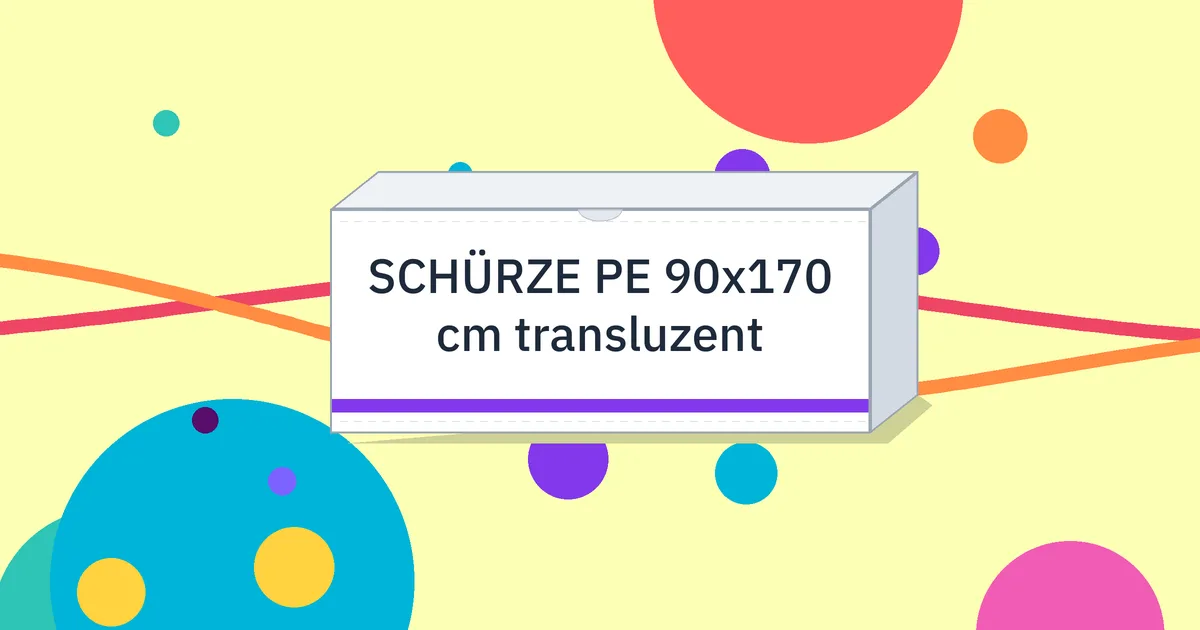 Symbolbild: Packung mit der Aufschrift SCHÜRZE PE 90x170 cm transluzent (PZN 07601116) – Verfügbarkeit und Bezug in Apotheken in Frankfurt am Main