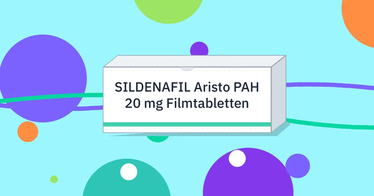Symbolbild: Packung mit der Aufschrift SILDENAFIL Aristo PAH 20 mg Filmtabletten (PZN 13817576) – Verfügbarkeit und Bezug in Apotheken in Frankfurt am Main