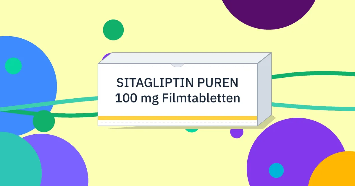 Symbolbild: Packung mit der Aufschrift SITAGLIPTIN PUREN 100 mg Filmtabletten (PZN 17844937) – Verfügbarkeit und Bezug in Apotheken in Frankfurt am Main