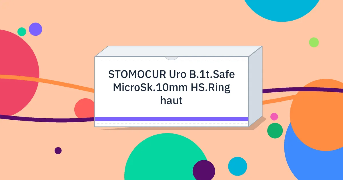 Symbolbild: Packung mit der Aufschrift STOMOCUR Uro B.1t.Safe MicroSk.10mm HS.Ring haut (PZN 17160423) – Verfügbarkeit und Bezug in Apotheken in Frankfurt am Main
