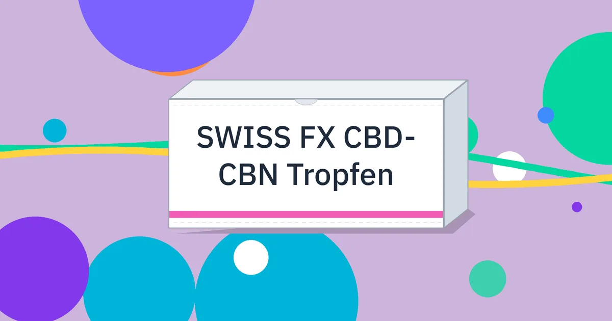 Symbolbild: Packung mit der Aufschrift SWISS FX CBD-CBN Tropfen (PZN 19398399) – Verfügbarkeit und Bezug in Apotheken in Frankfurt am Main