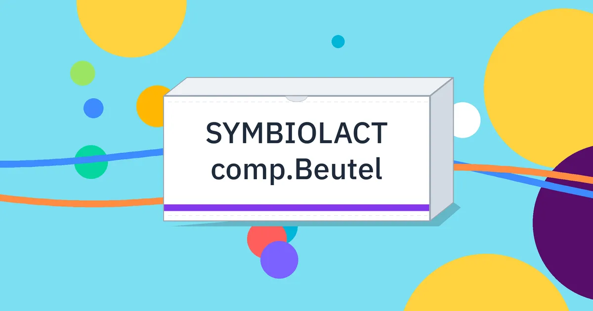 Symbolbild: Packung mit der Aufschrift SYMBIOLACT comp.Beutel (PZN 07493425) – Verfügbarkeit und Bezug in Apotheken in Frankfurt am Main